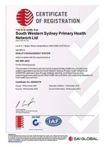 SWSPHN achieves ISO 9001 re-certification | South Western Sydney PHN